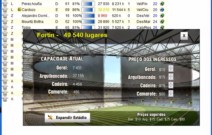 Manager Arena: Análise de Estádios