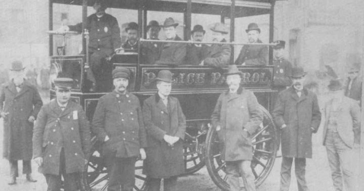 The First Police Car, 1899 ~ Vintage Everyday