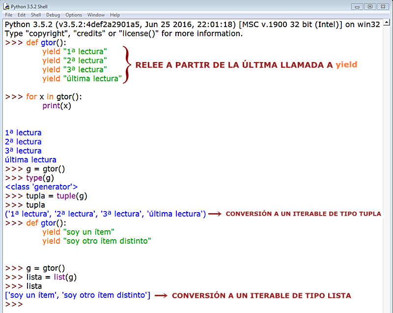 APRENDER A PROGRAMAR CON PYTHON: GENERATORS