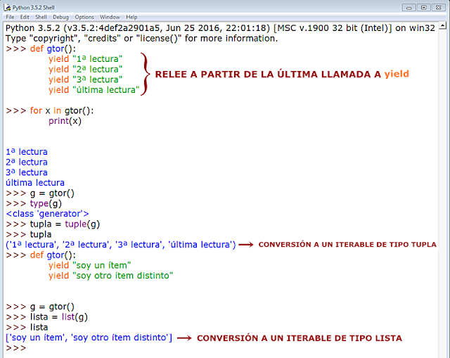 APRENDER A PROGRAMAR CON PYTHON: GENERATORS