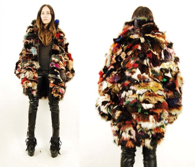 Wardrobot™: 1960's Patchwork Fur Coat