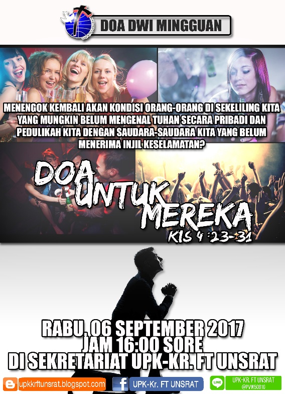 Doa Dwi Mingguan “Doa Untuk Mereka”
