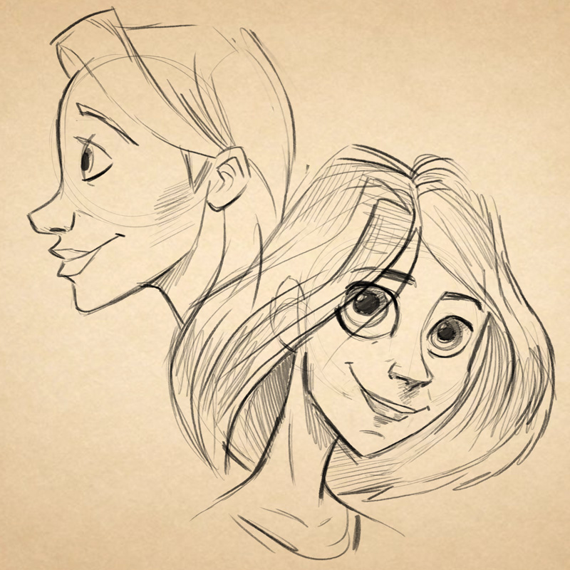 Learning drawing principles: girl