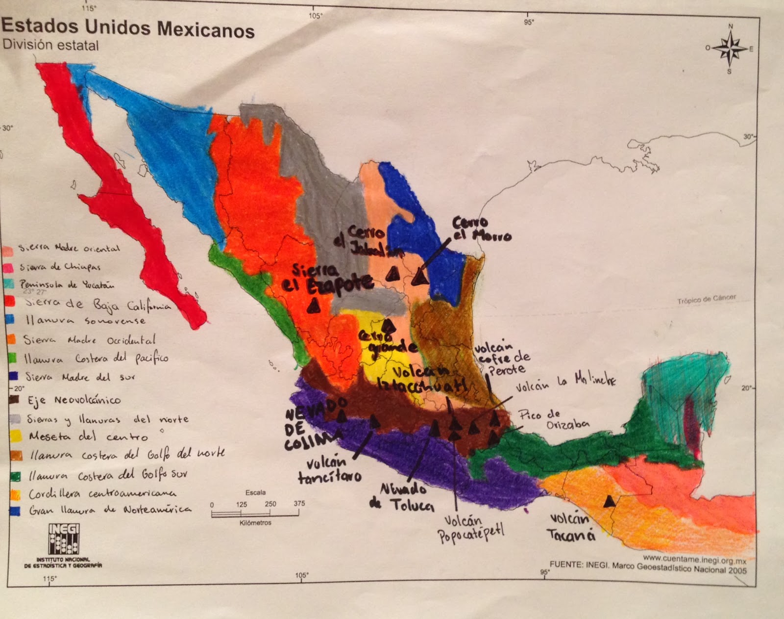 Mapa De Relieve De Mexico
