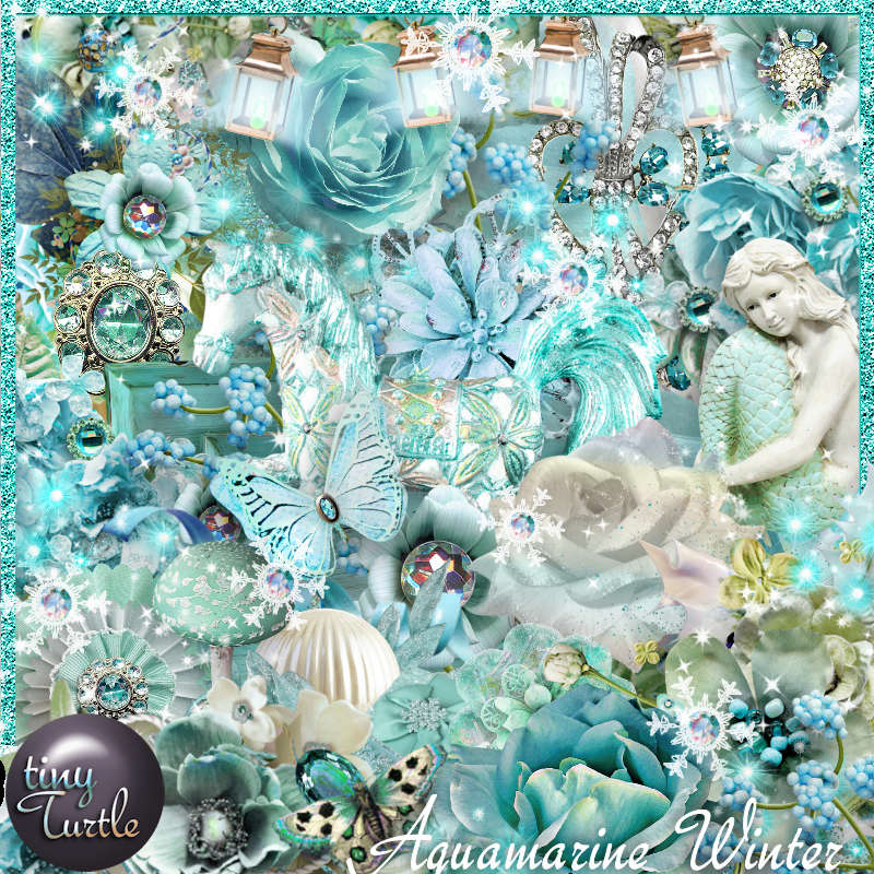 Escape From Reality Blog: FTU Clusters & Cluster Frames 'Aquamarine Winter'