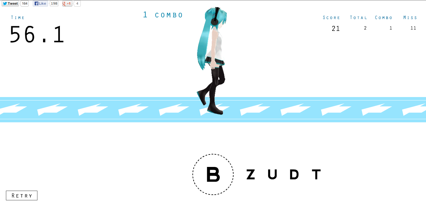 Miku touch typing music game | My Bubbletea Time