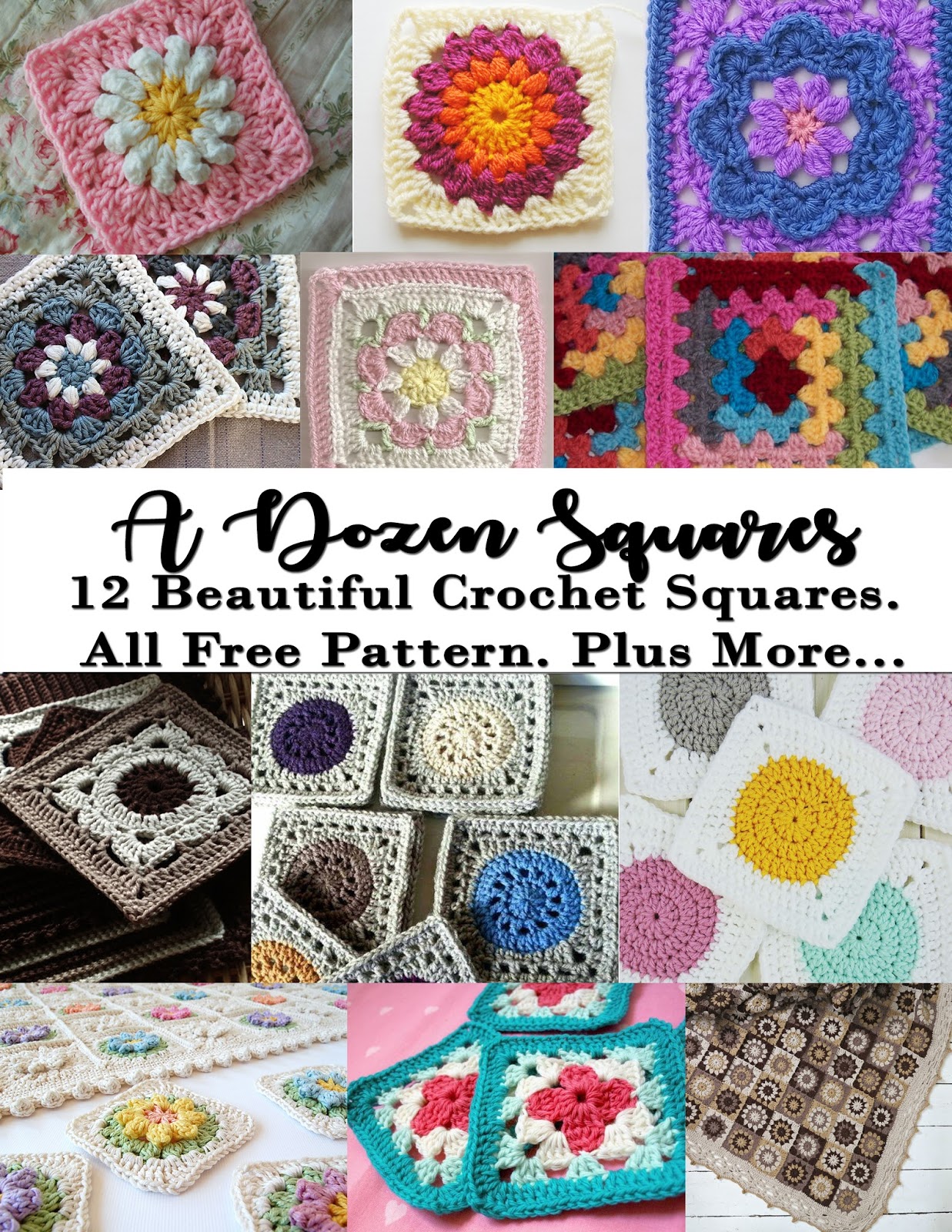 Si Nanay Madel: FREE PATTERN: A Dozen Squares... Plus More!!!