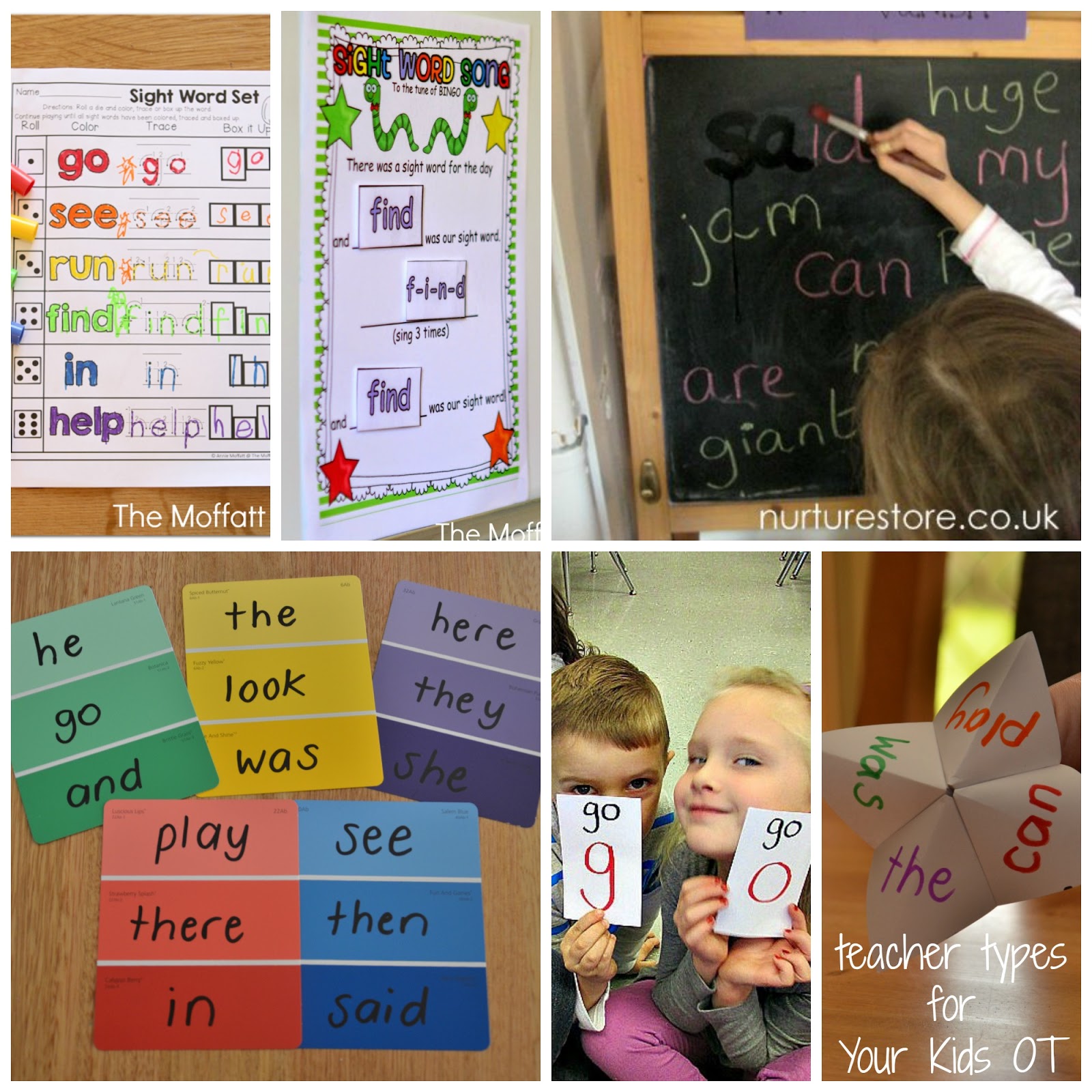 Helpful Hints to Learn Sight Words - Teacher Types