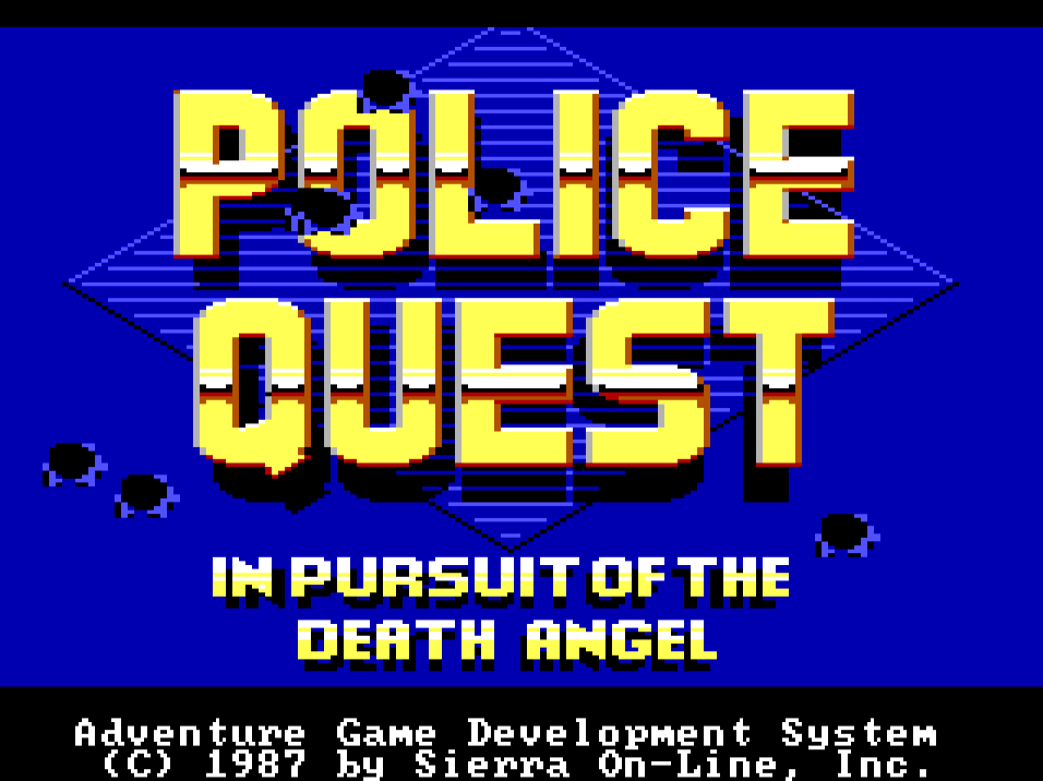 Gaming After 40: Adventure of the Week: Police Quest (1987 AGI version)