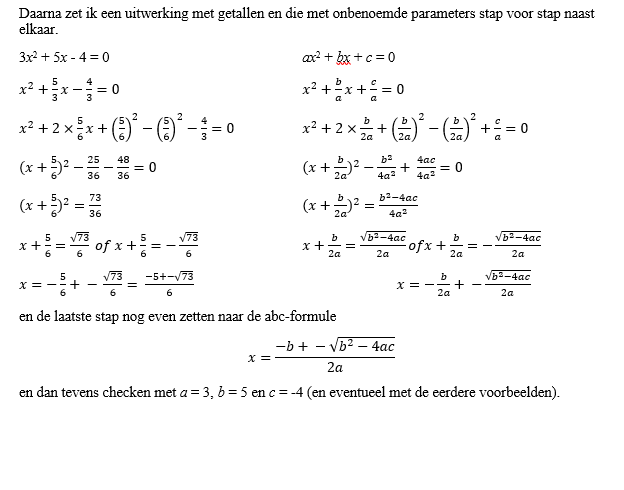 AOWiskunde: Uitleg ABC-formule