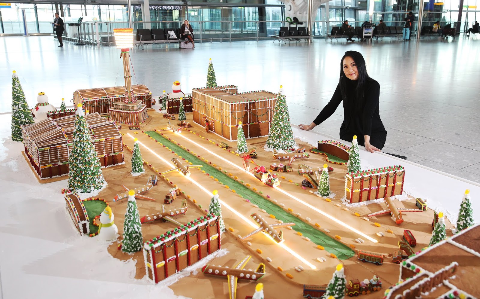 Heathrow Airport out of Gingerbread