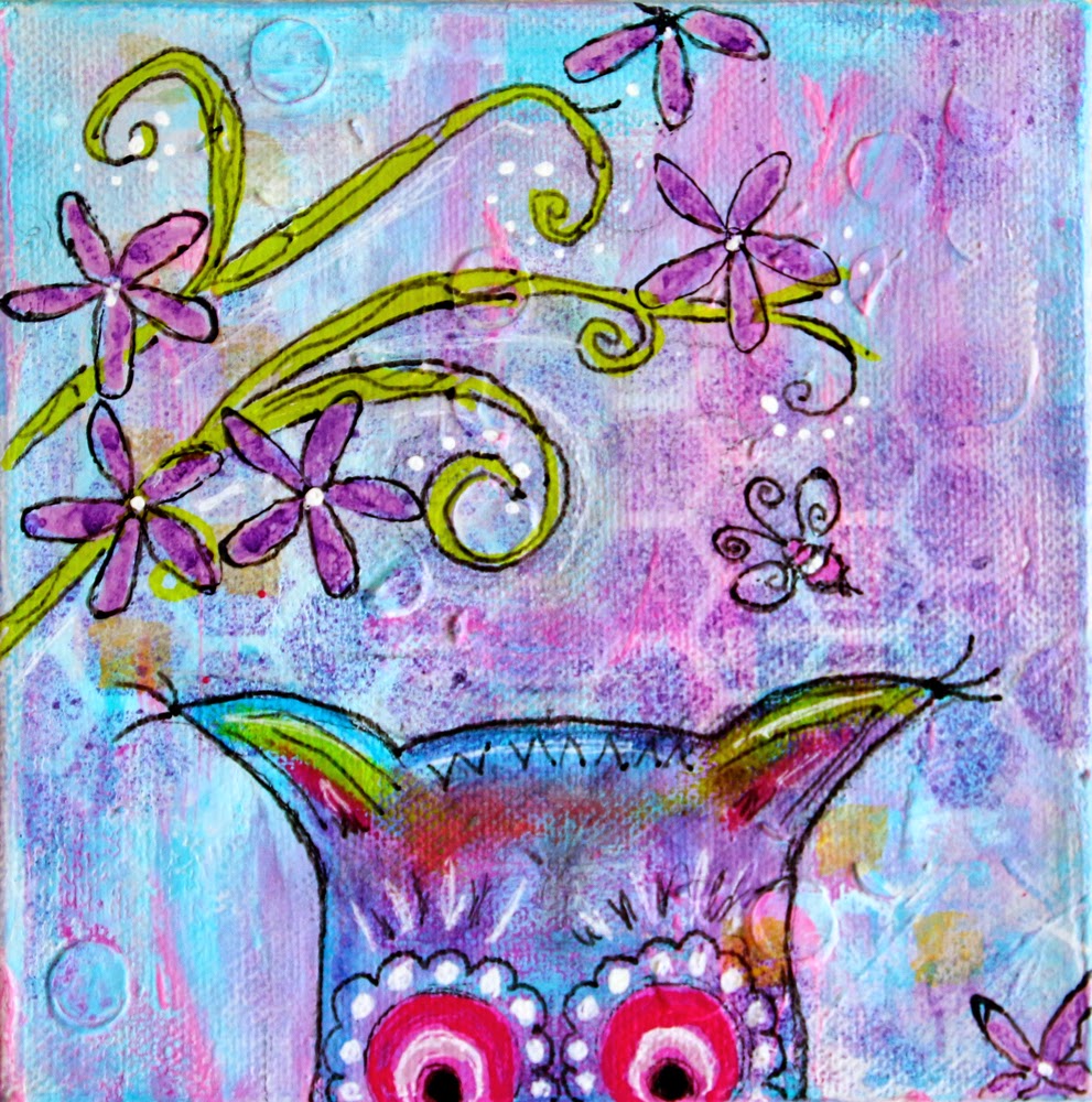 Art Happens: Owls Mixed Media Art Set