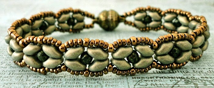 Linda's Crafty Inspirations: Suede SuperDuo Beads - They're Back!