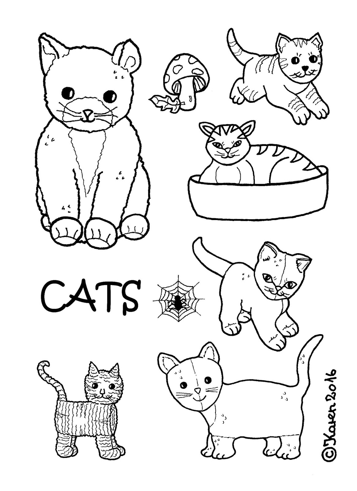 Karen`s Paper Dolls: Cats for Dolls to Print and Colour. Katte til ...