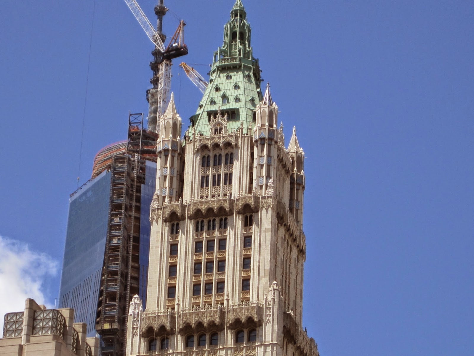 Skyscraper old and new: Woolworth building