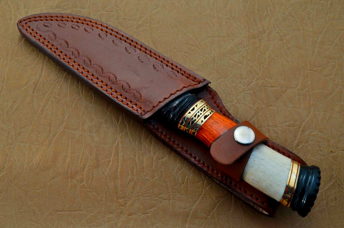 Faca De Aço Damasco, Forjada, Feita A Mão, 512 Camadas