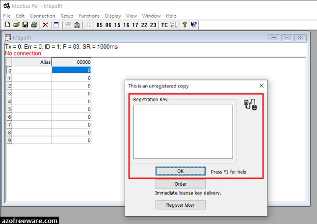 Modbus poll emulator - poslasopa