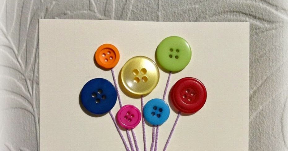 handmade button gift card ~ Creative Art and Craft Ideas