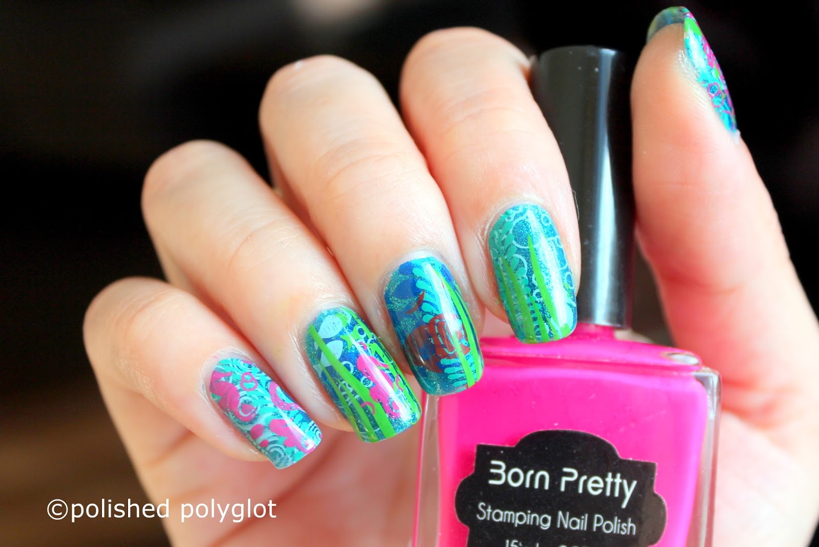 Nail art │ Under the sea inspired nail design [Nail Crazies Unite ...