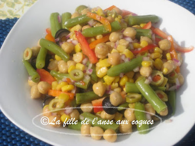 La fille de l'anse aux coques: SALADE DE POIS CHICHES ET DE HARICOTS VERTS