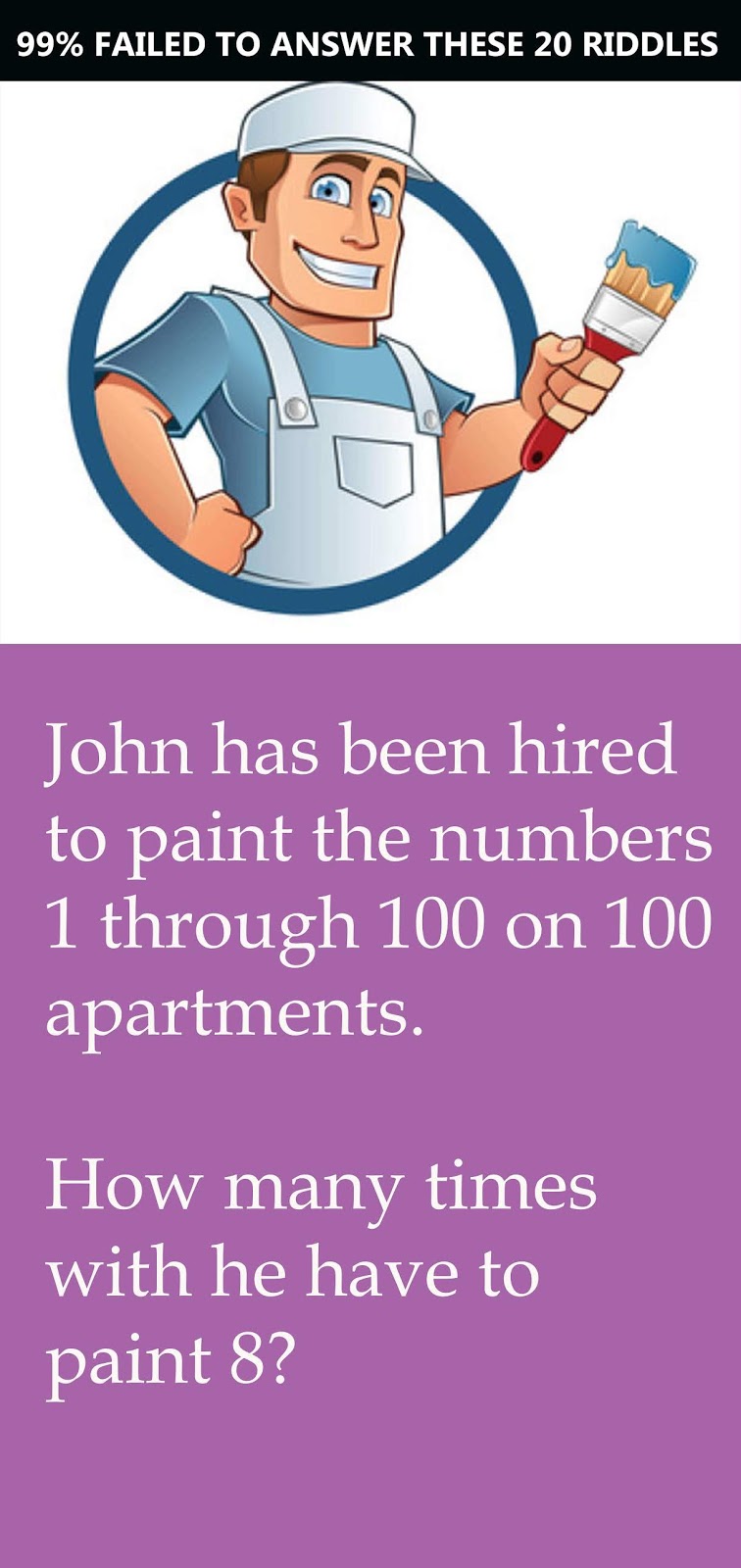 20 RIDDLES TO TEST YOUR MATH, IQ AND THINKING SKILLS