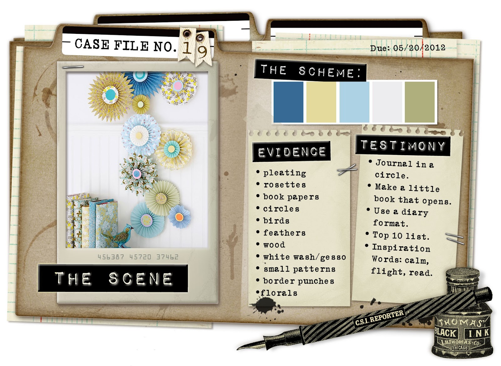 Little Scraps of Magic: Bluebird Box Diary {CSI Case File No. 19}