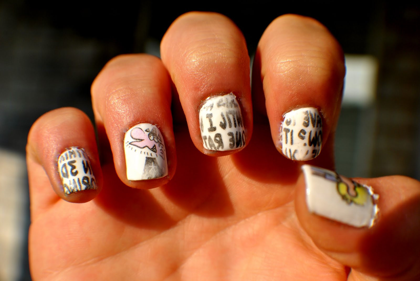 My Shades of Summer: Comic Strip Nail Art