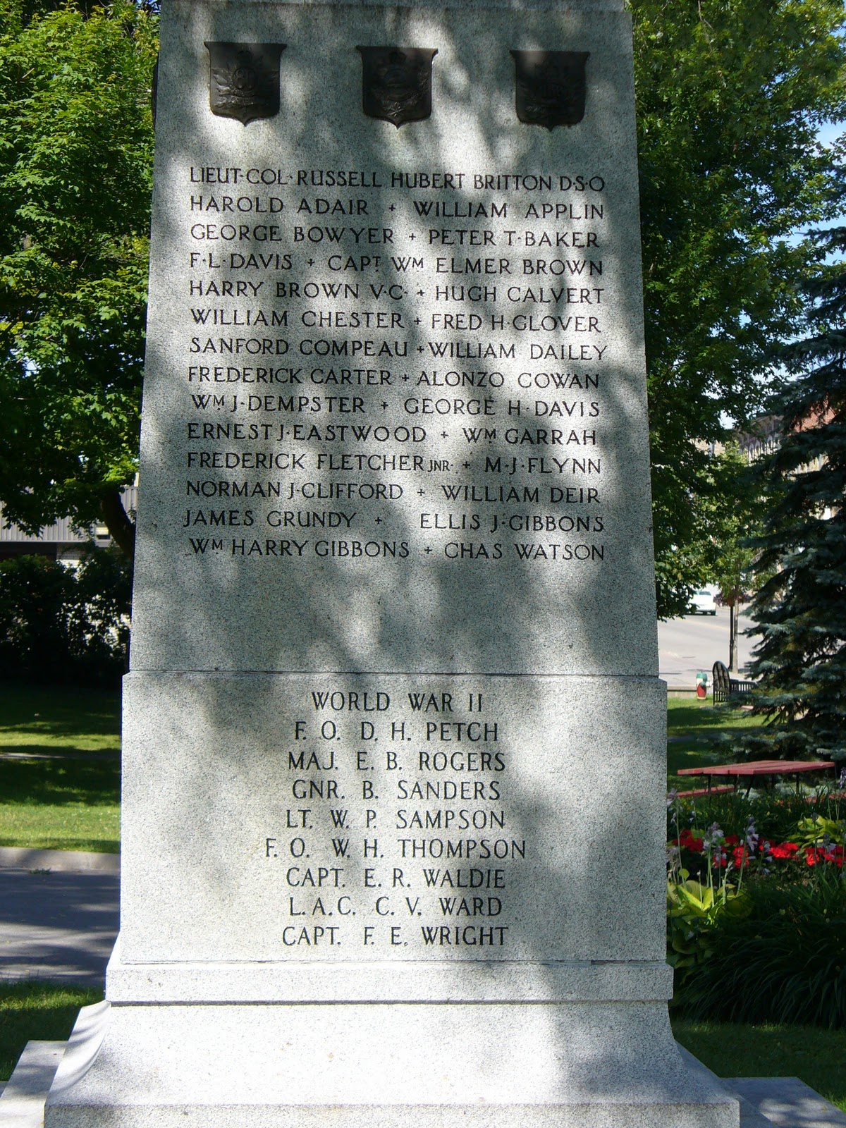 Ontario War Memorials: Gananoque