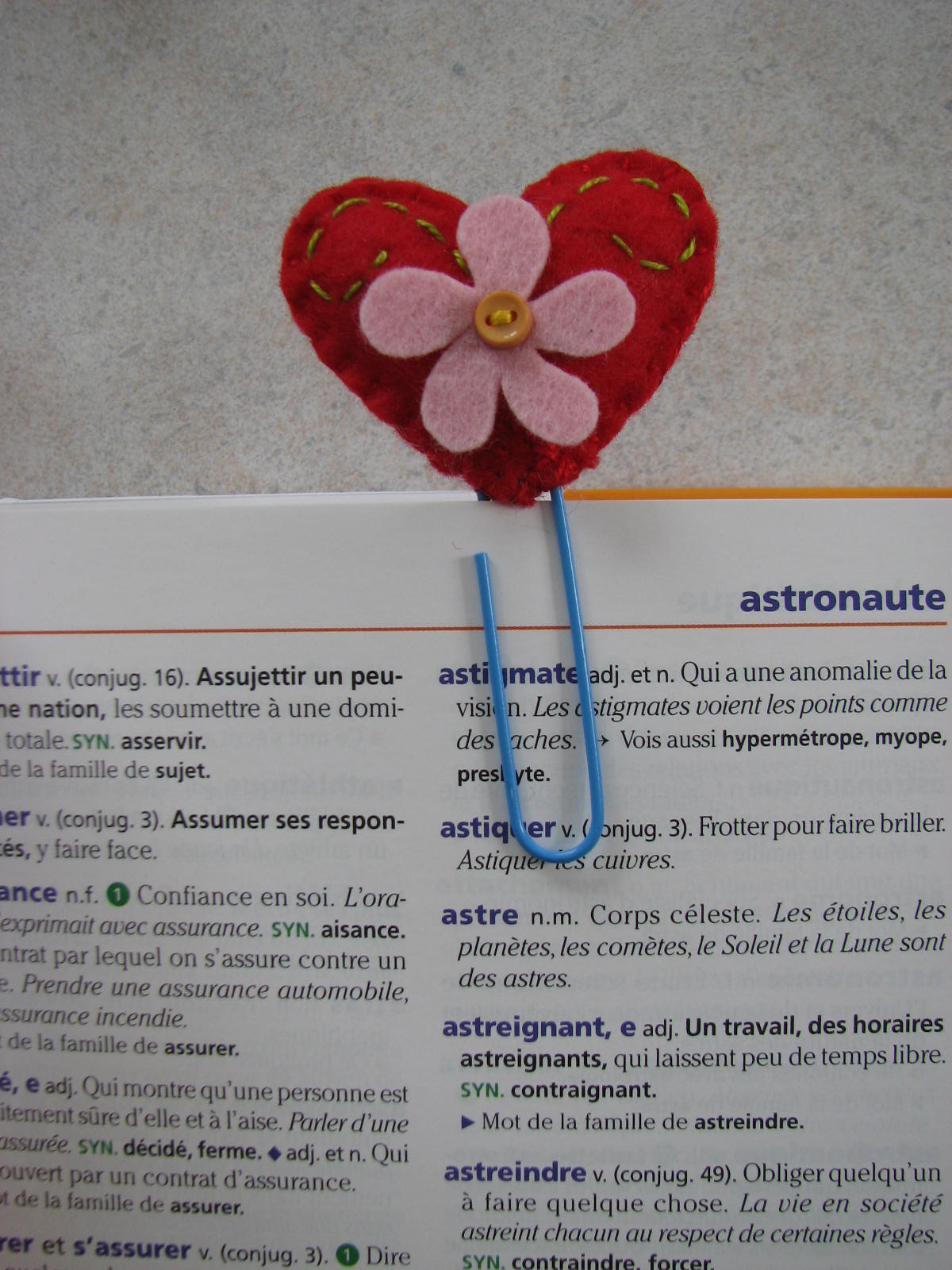 Les Projets Créatifs de Fleur de Paix: Brico de la St-Valentin : signet