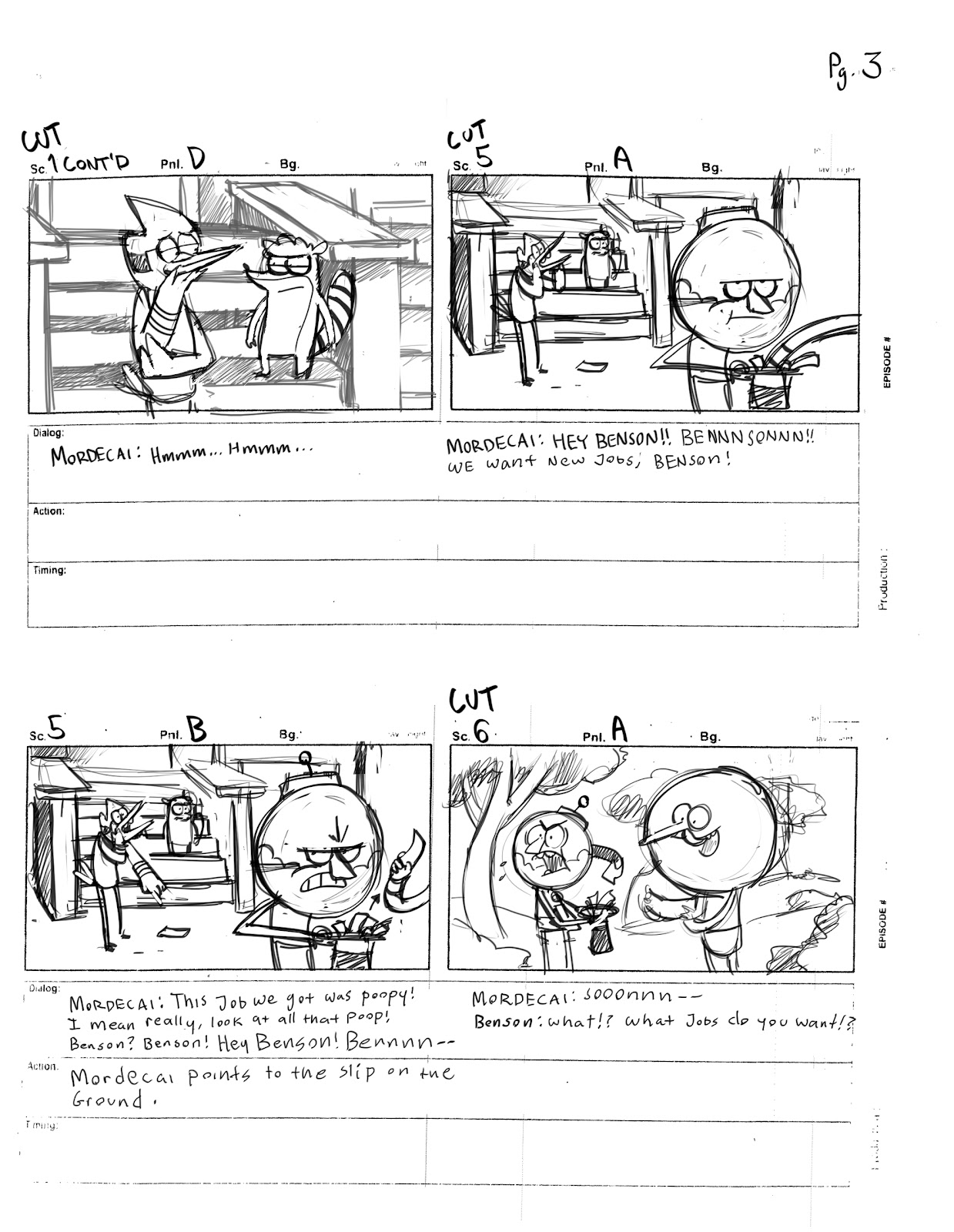 BOARDPEDDLER: Regular Show Storyboards.