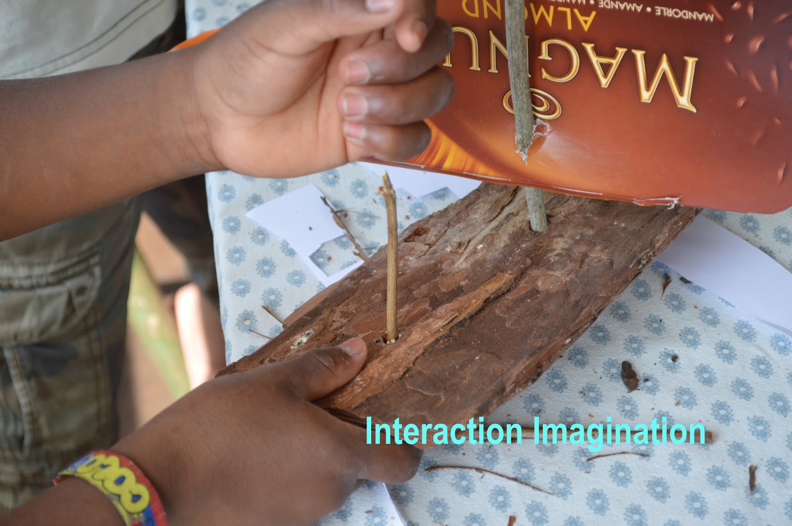 Interaction Imagination: Tinkering bark boats - and the maiden voyage!