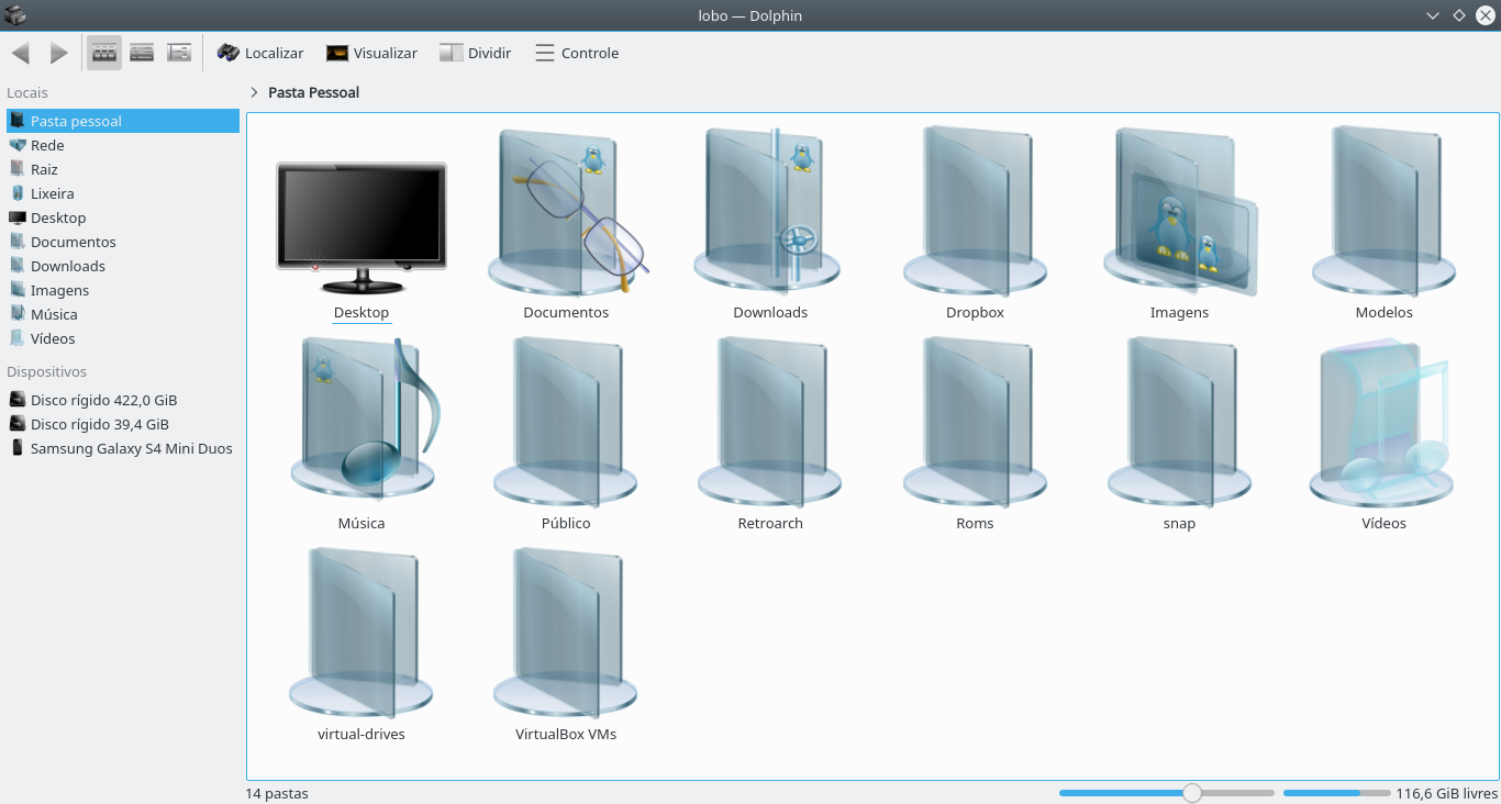 Glass icon theme para o seu GNU/Linux