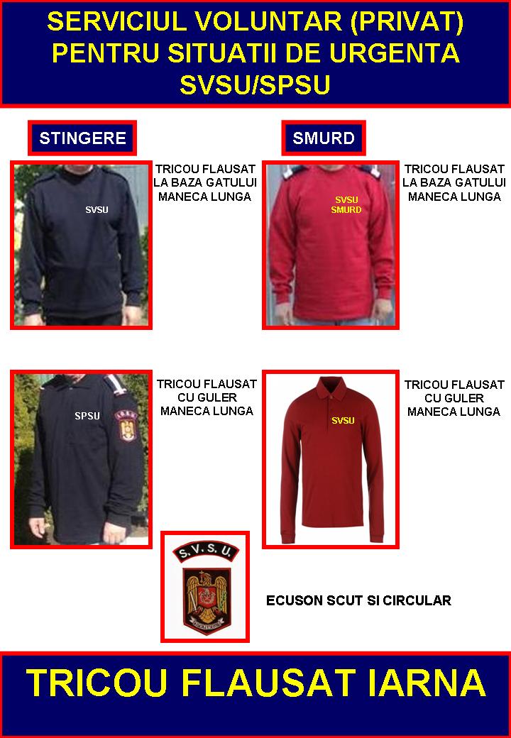 UNIFORME POMPIERI VOLUNTARI - SVSU SI SPSU: IMBRACAMINTE