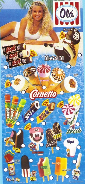 deste cartaz de Gelados da Olá de 1991 ~ Ainda sou do tempo