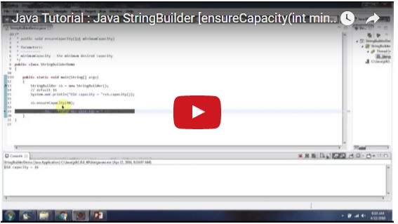 Java Ee Java Tutorial Java Stringbuilder