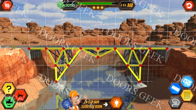 Bridge Construction Simulator [Hard] Level 18 ~ Doors Geek