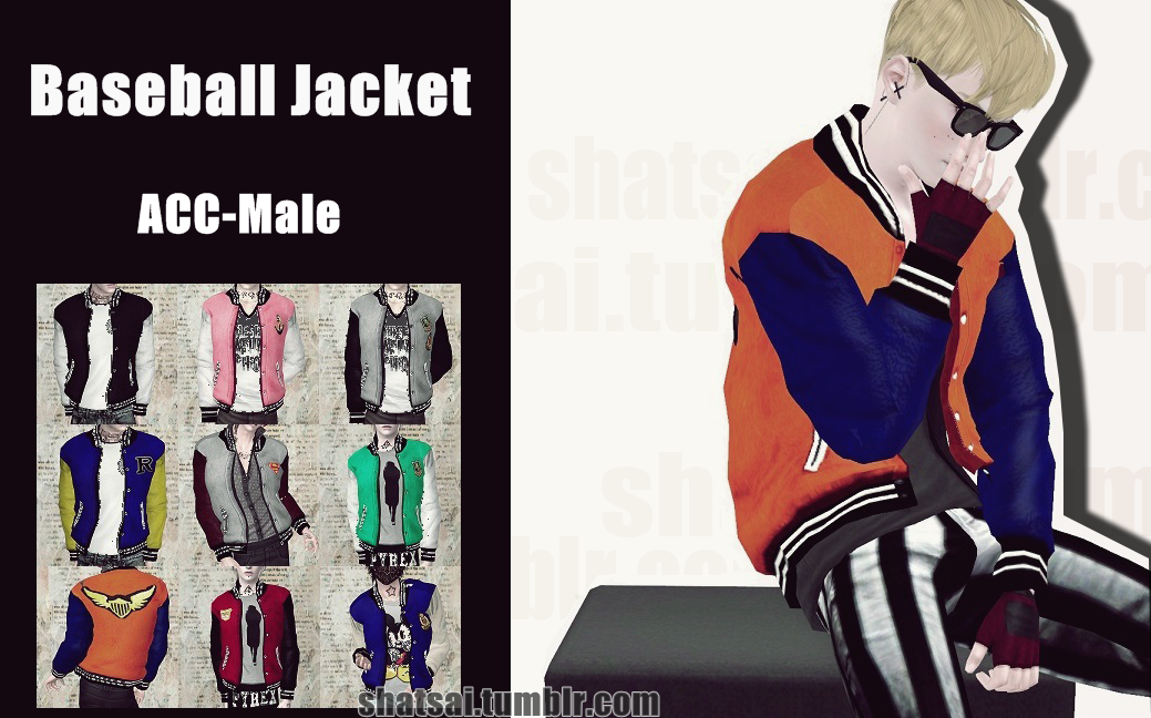 My Sims 3 Blog: Accessory Baseball Jackets by Shatsai