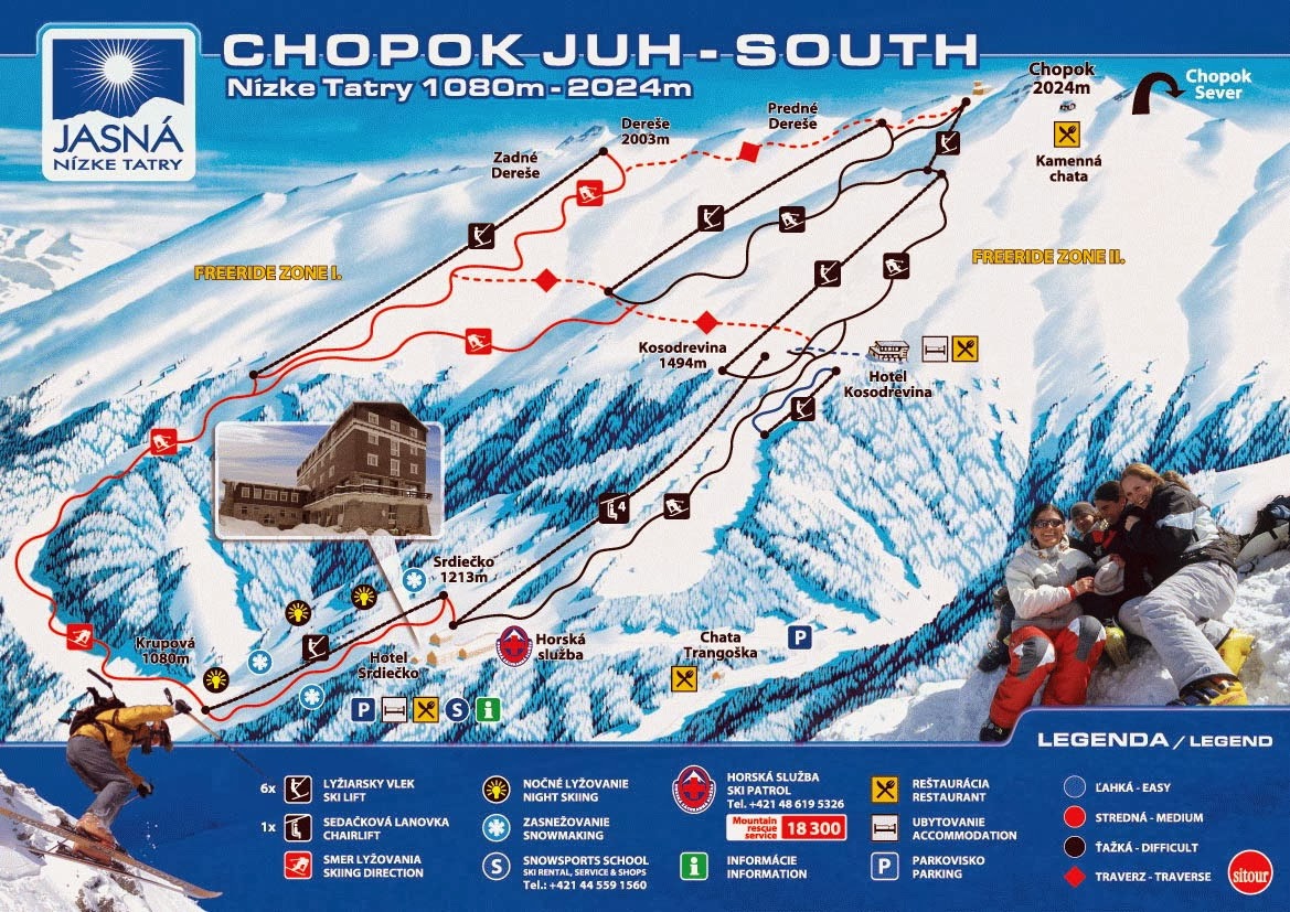 Jasná Nízke Tatry map