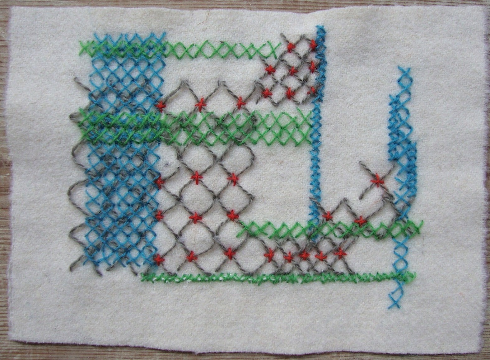 broderier sömmar stygn: Provlappar- korsstygn på stramalj eller inte