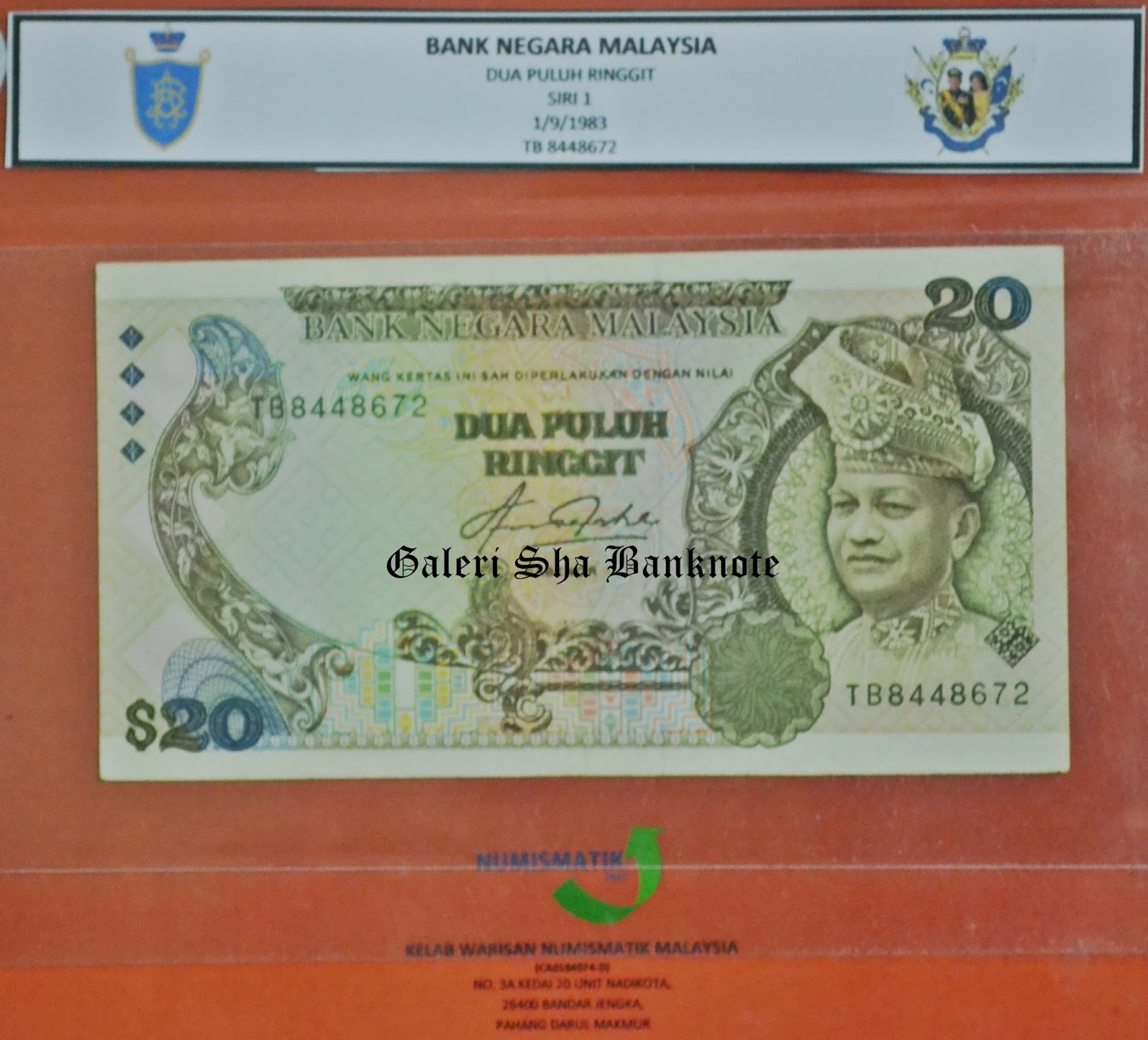 Galeri Sha Banknote: WANG KERTAS 20 RINGGIT