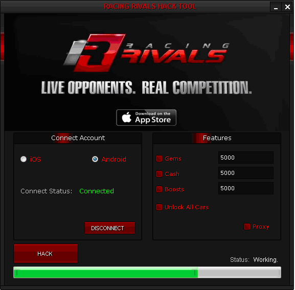 Premium Hack Cheat Tools: Racing Rivals Hack Tool for android and iOS