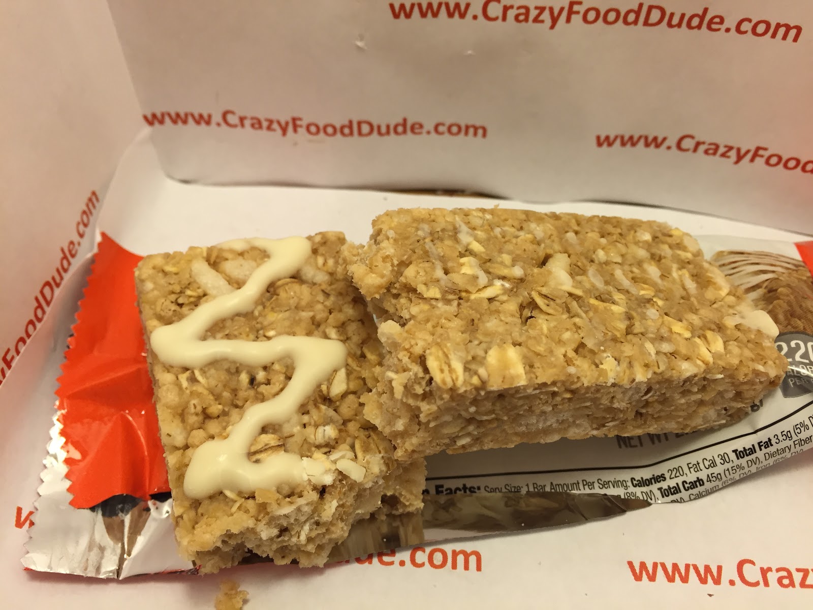 Crazy Food Dude: Review: Gatorade G Series Prime Honey Oat Fuel Bar