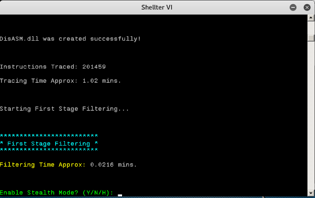 Inyección de shellcodes en ejecutables con Shellter VI