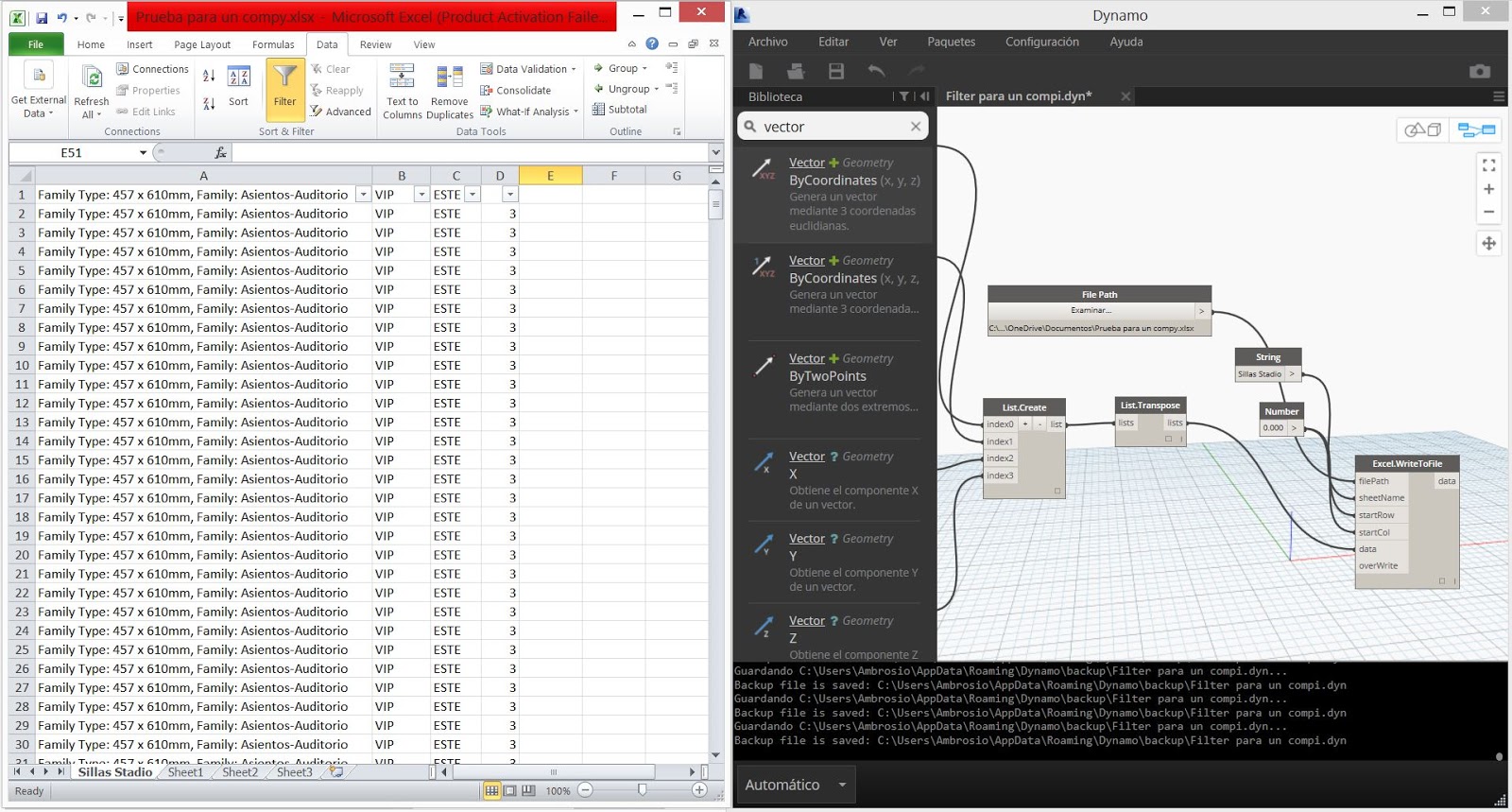 Consejos BIM: Filtros - Data - Dynamo - Excel - Revit