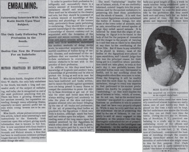 Shaking Paper: Female Professional Embalmer, 1900