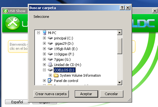 usb show como usar
