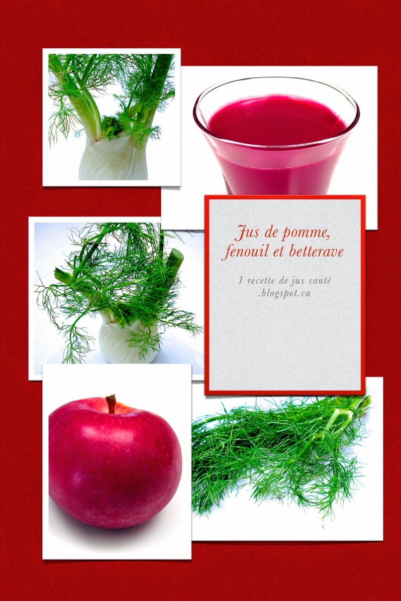 1 recette de jus santé: Jus de pomme, fenouil et betterave