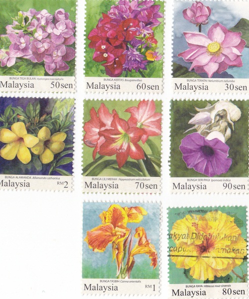 Setem Adik: Koleksi Setem: Bunga