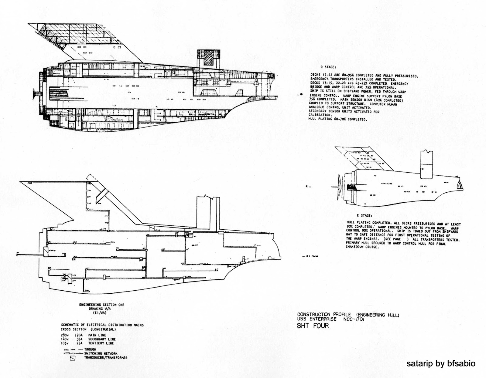 Rincón de un sabio : U.S.S. Enterprise Construction Plans