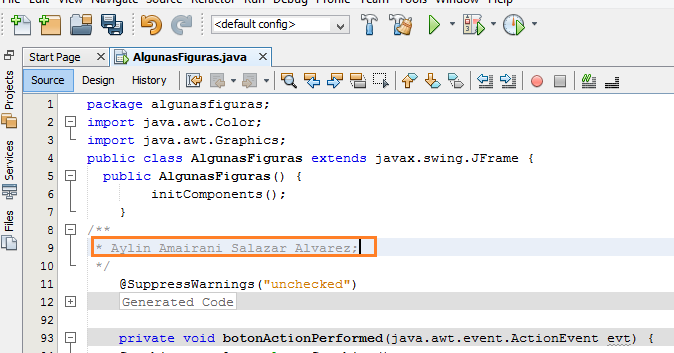 Graficacion.: Ejercicio NetBeans 5: Algunas Figuras